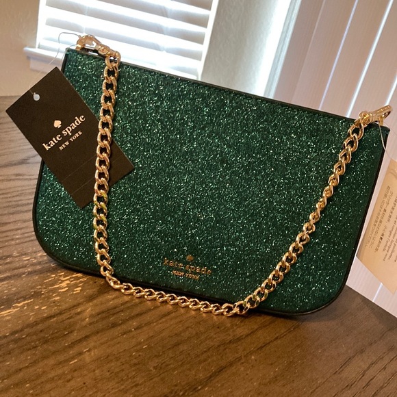 kate spade | Bags | Kate Spade Sparkle Green Shoulder Bag | Poshmark